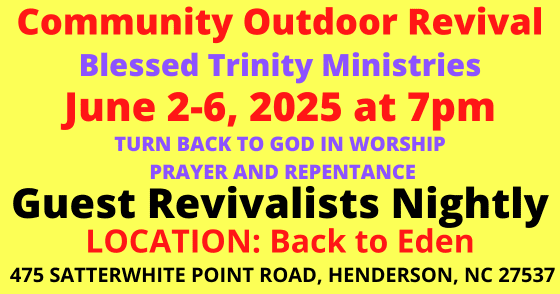 TownTalk: Community Outdoor Revival Coming June 2-6 at Back to Eden - WIZS